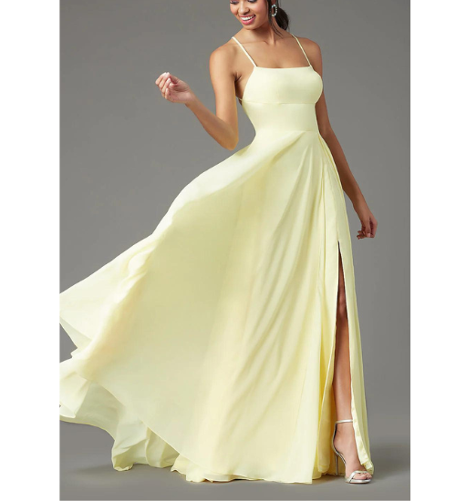 Long Square-Neck Formal Prom Dress – ShObO
